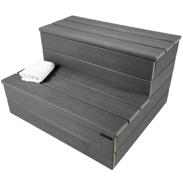 Heavy Duty Hot Tub Steps (Graphite Gray) - DENKOE